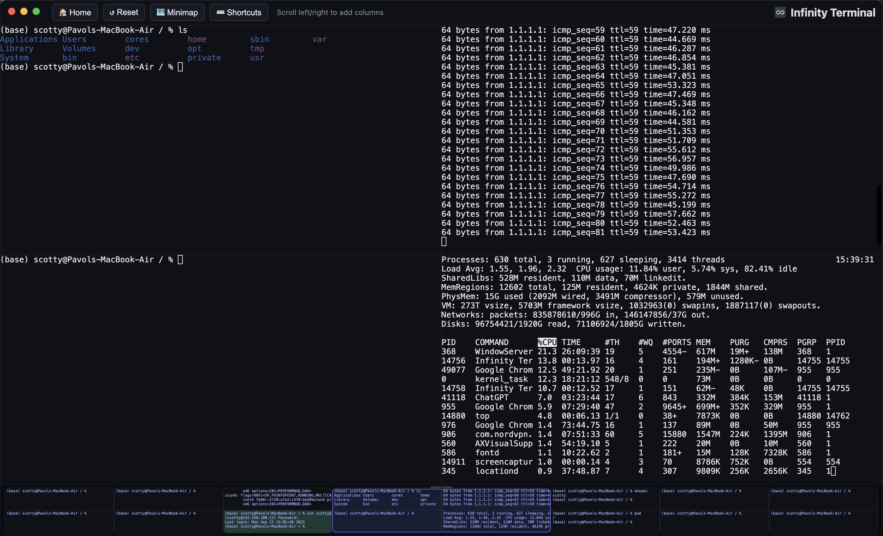 Infinity Terminal — Two Rows. Endless Columns.